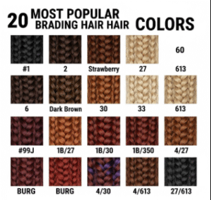 Braiding Hair Color Chart: Complete Guide 2026 | Color Codes